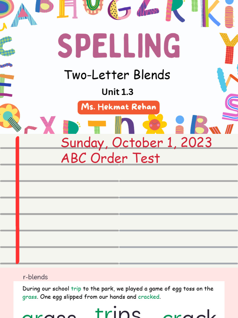 Spelling 1.3 G2 | PDF