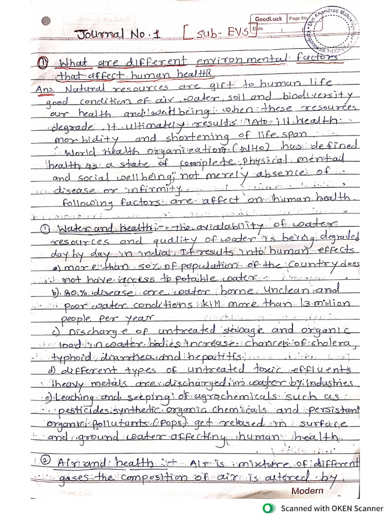 EVS Journal 1 | PDF