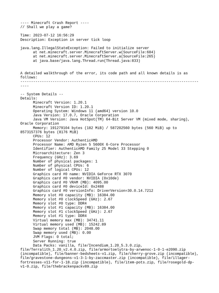 Crash 2023 07 12 165629 Server Pdf Java Programming Language 7667