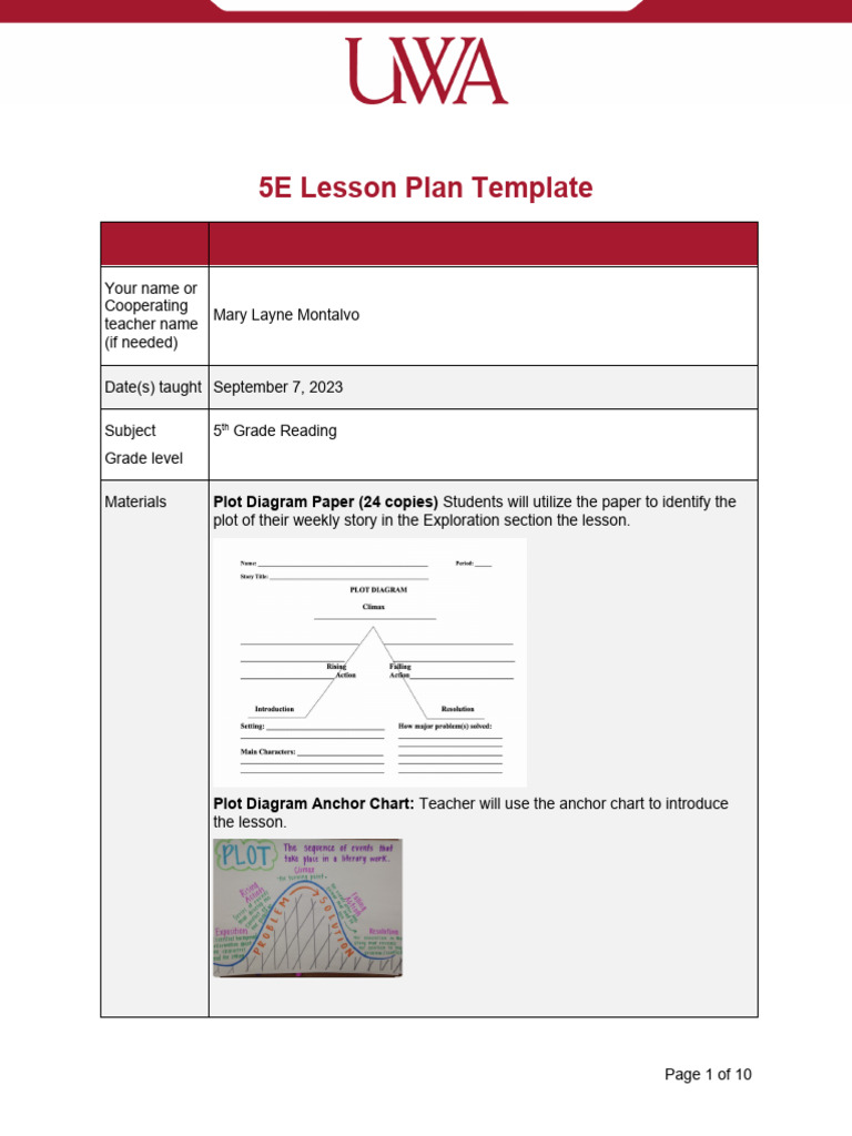 Lesson Plan Reading Comprehension