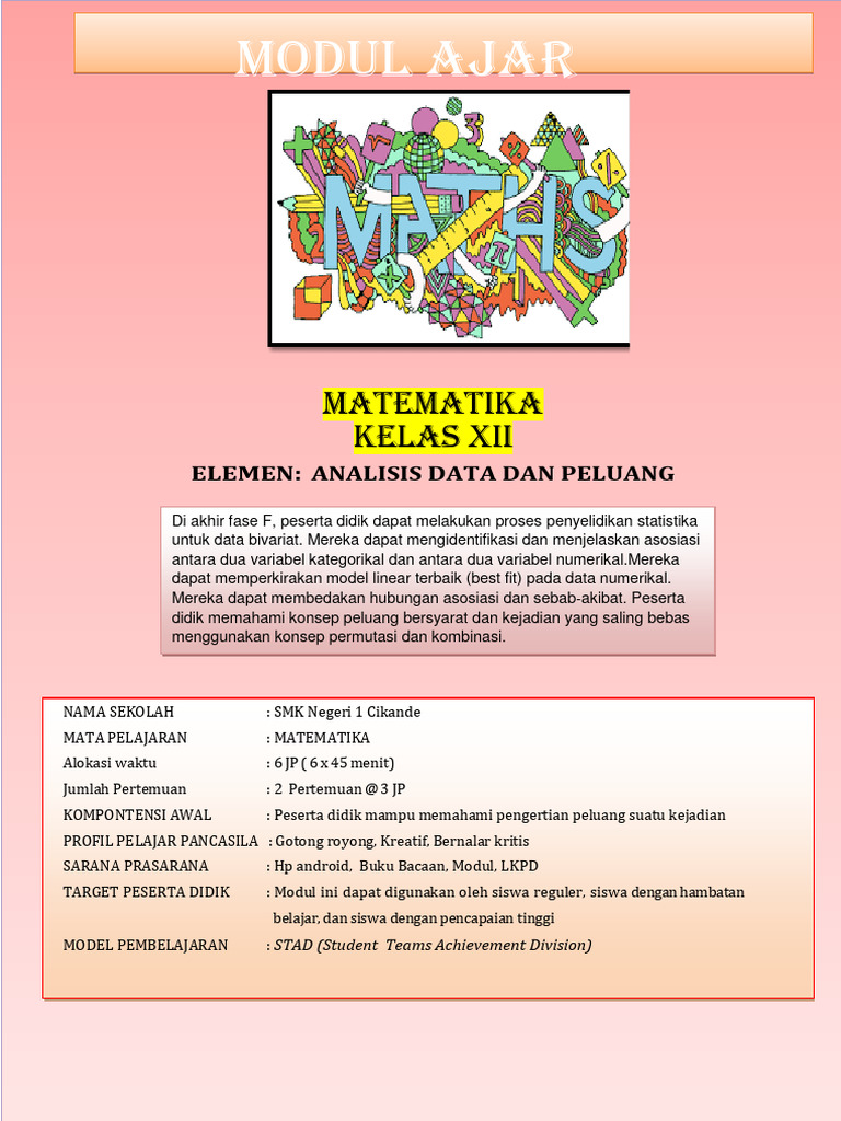 Modul Ajar Matematika - Modul Ajar Materi Permutasi Dan Kombinasi ...