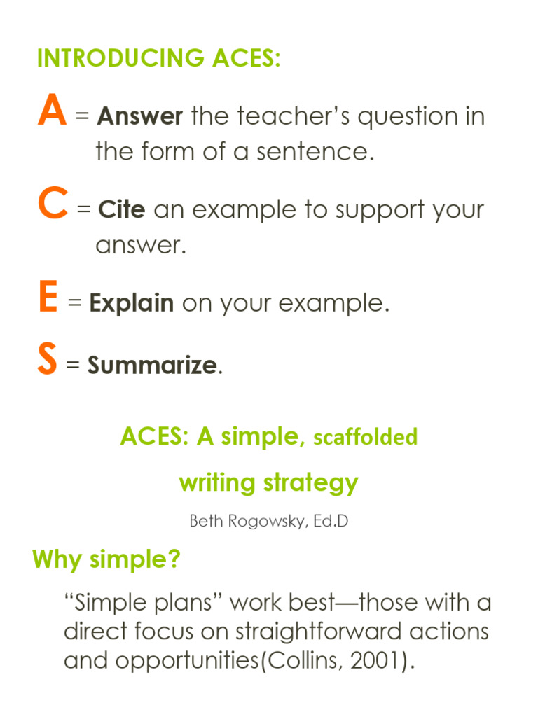 Aces Writing Strategy1 | PDF