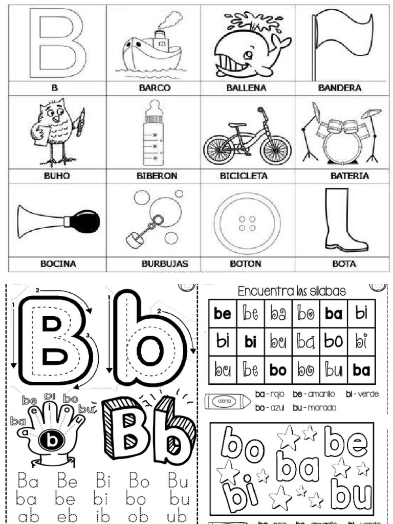 Fonema B-Vocabulario | PDF