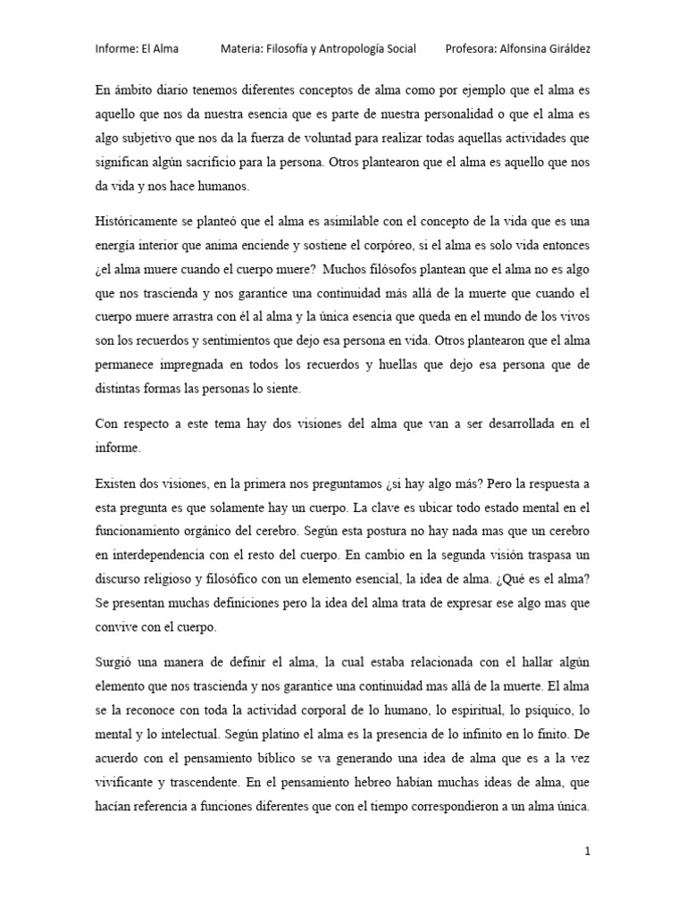 El Alma | PDF | Filosofía