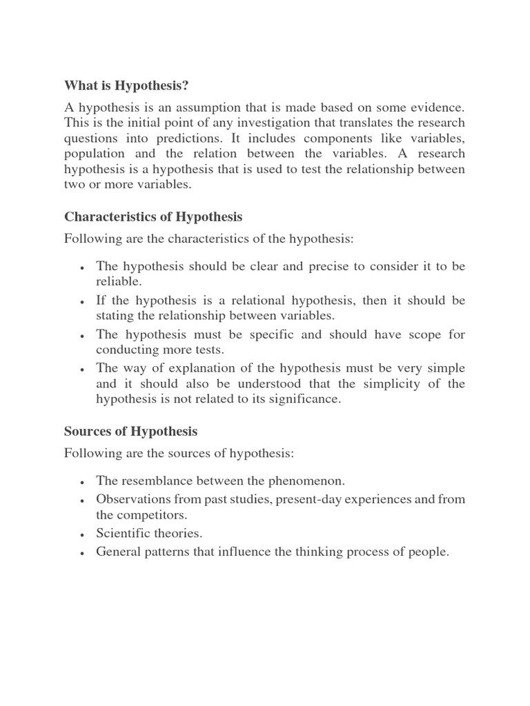 Hypothesis & Research | PDF | Hypothesis | Statistical Hypothesis Testing