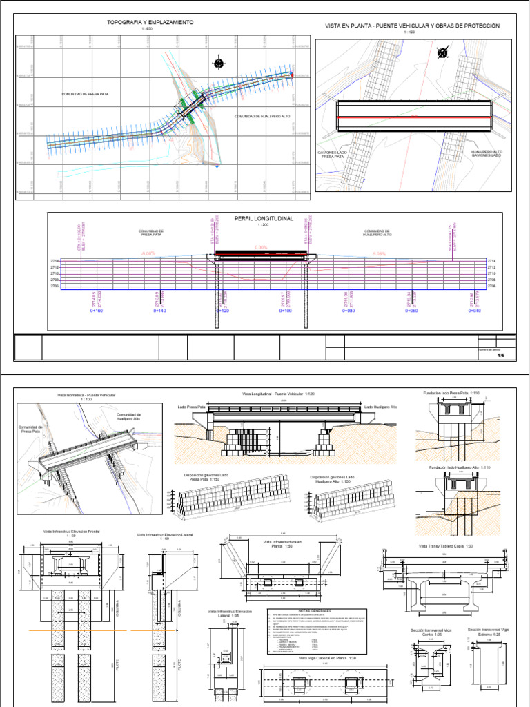 Planos Estructurales - Puente Af | PDF