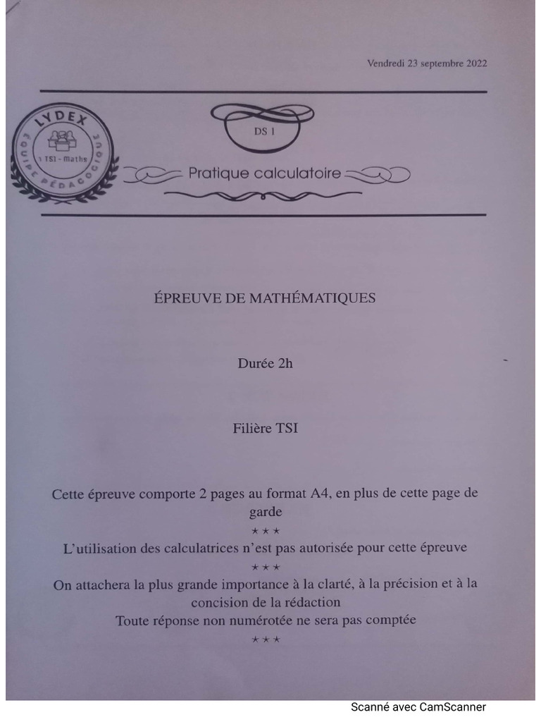 Ds1 Maths | PDF