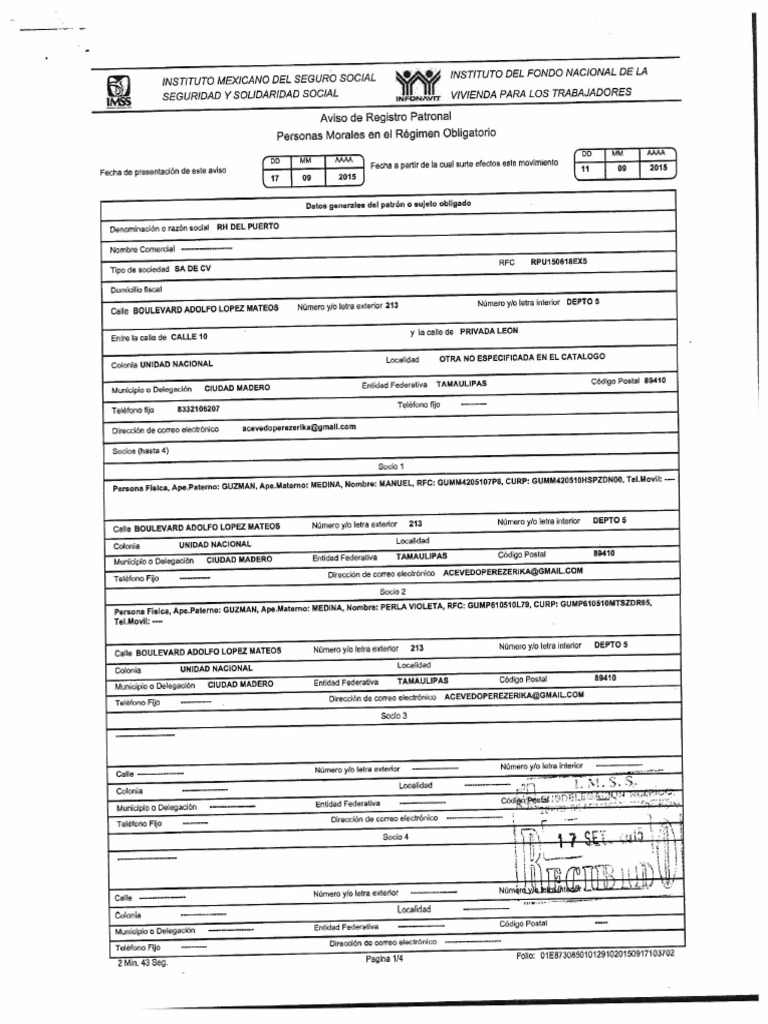 CONSTANCIA DE INSC AL INFONAVIT | PDF