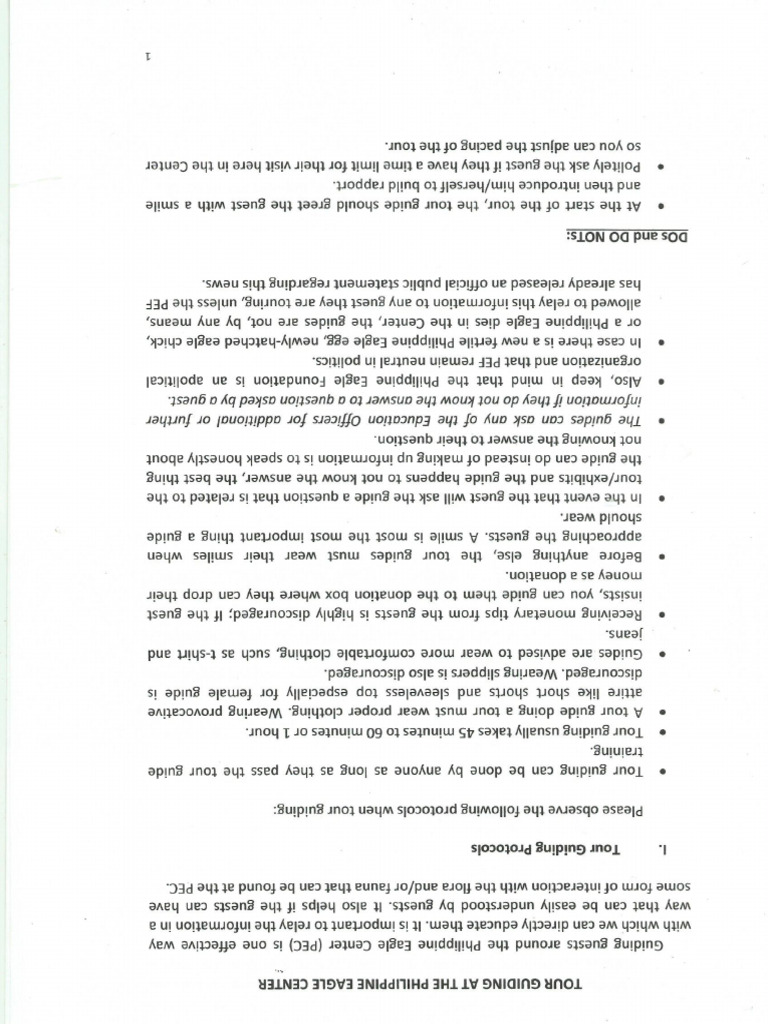 Tour Guiding At The Pec Pdf