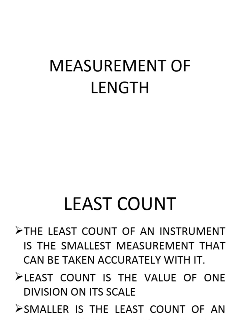 Understanding Least Count in Measurement | PDF