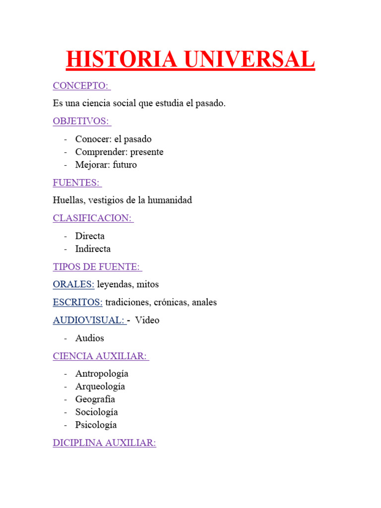 Historia Universal | PDF