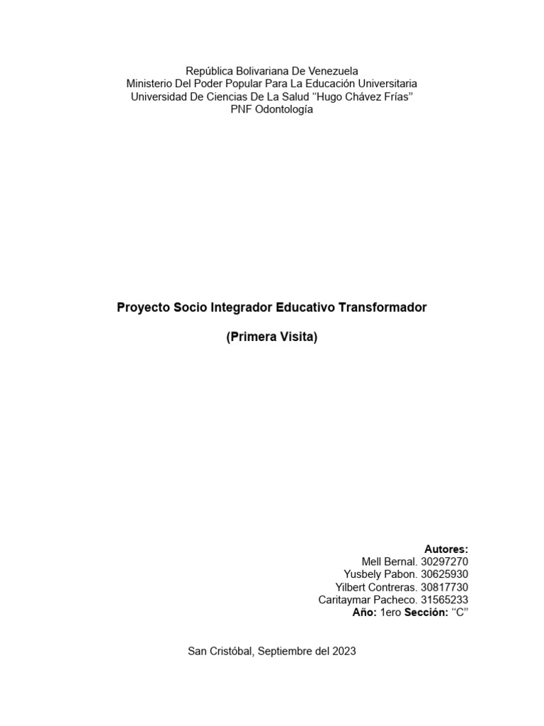 Proyecto Socio Integrador Educativo y Transformador - 2 | PDF | Ciencias sociales