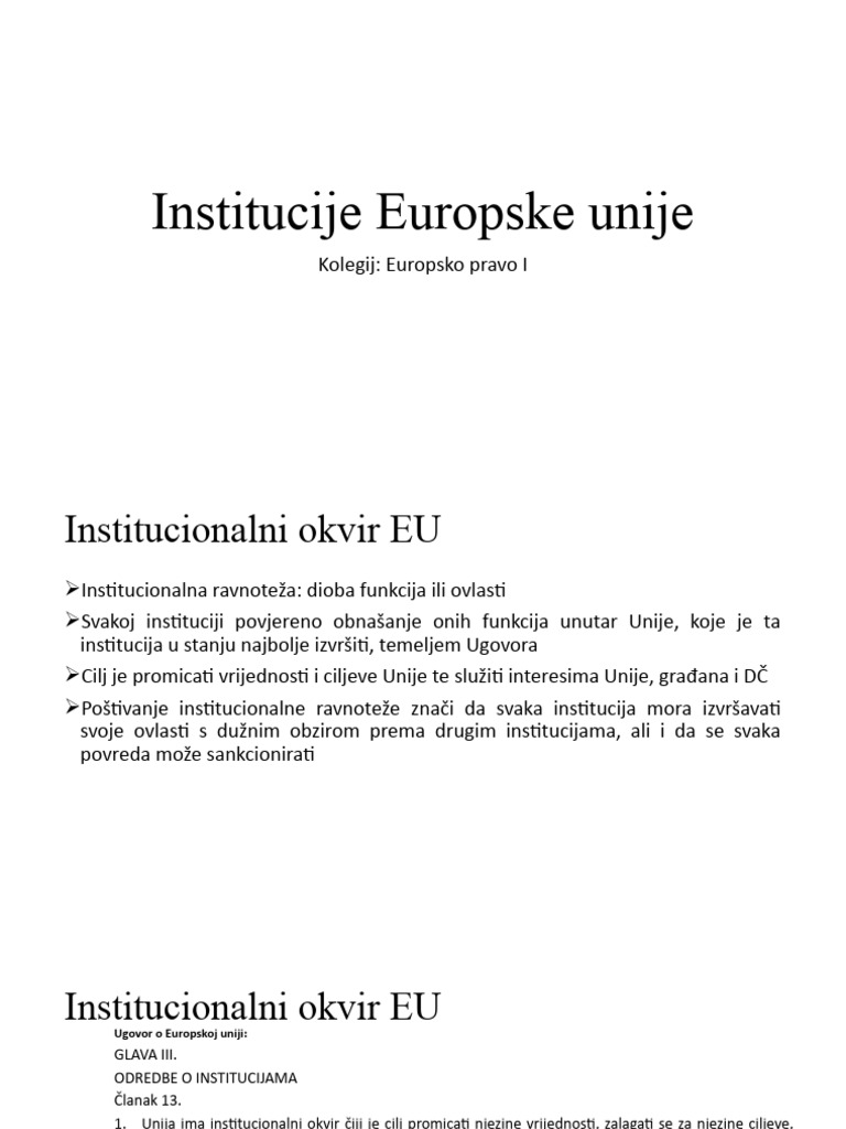 Institucije EU 2023 | PDF