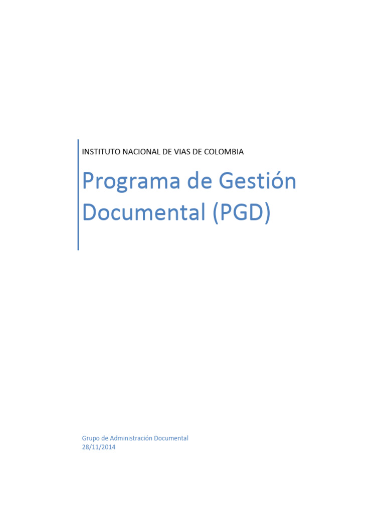 Programa - de - Gestion - Documental INVIAS | PDF | Gestión de registros | Planificación