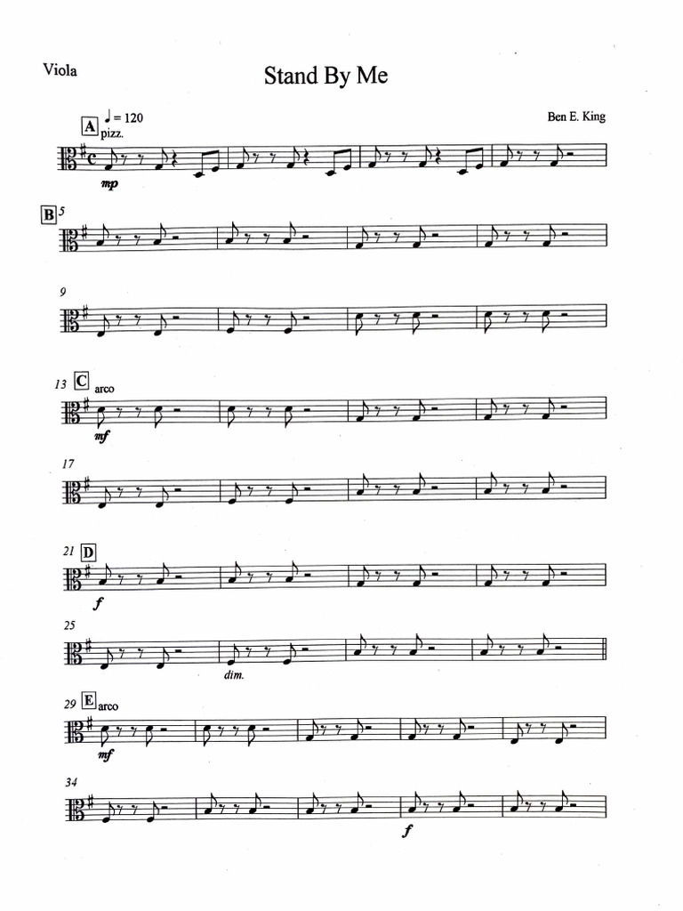 Stand by Me Viola | PDF