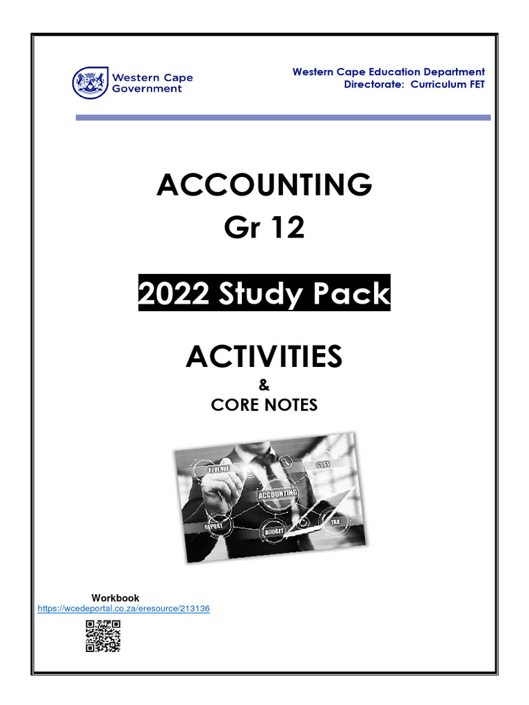 2022 GR 12 Accounting Study Pack Activities ENG | PDF