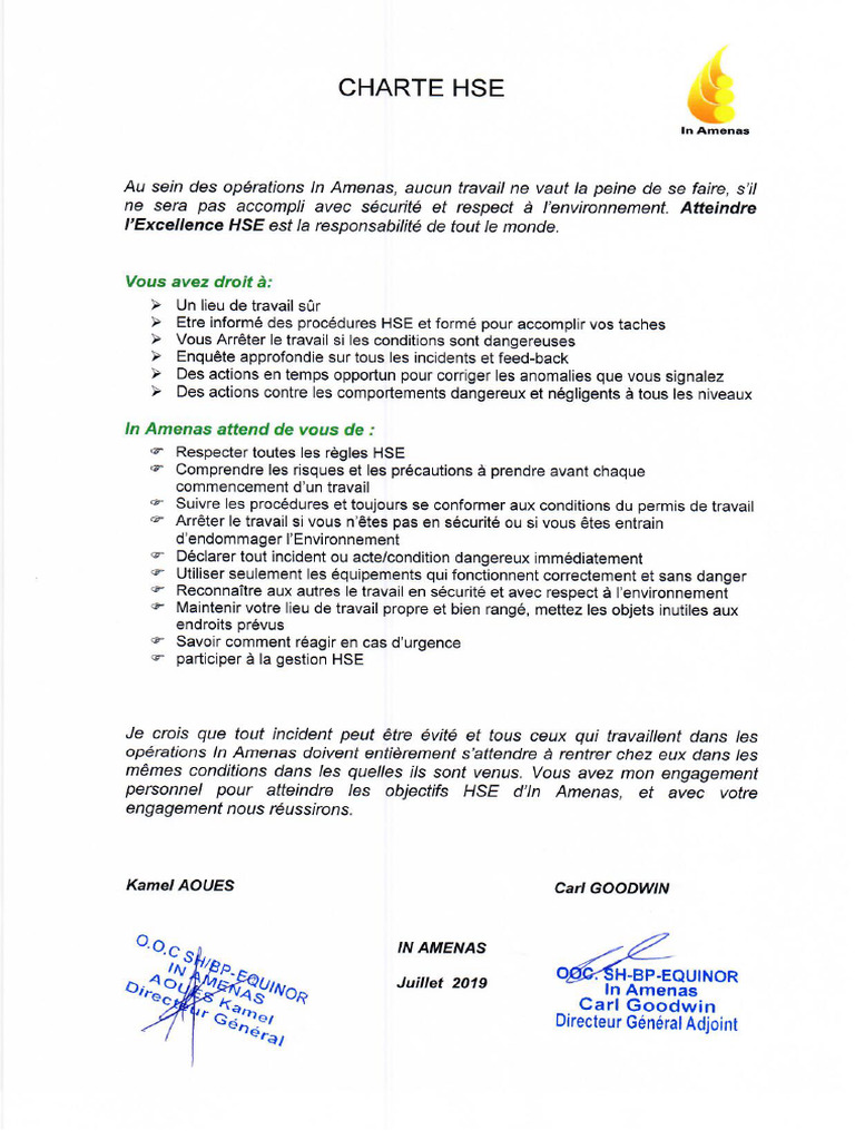5-HSE Charter-En-Fr-Signed | PDF