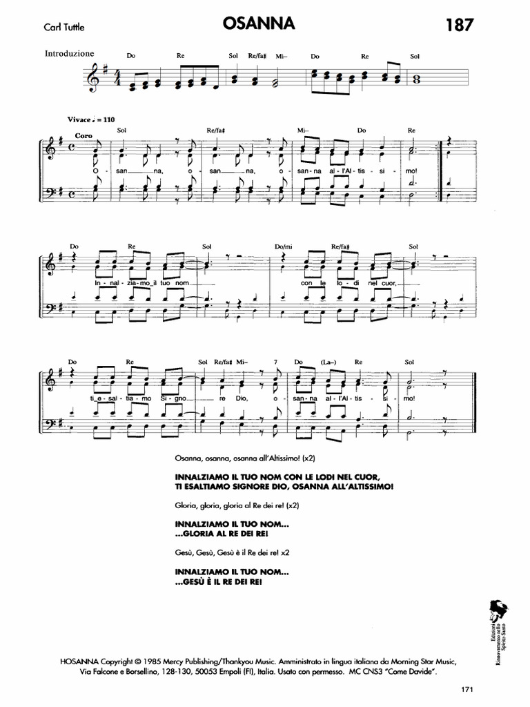 Osanna All'altissimo | PDF