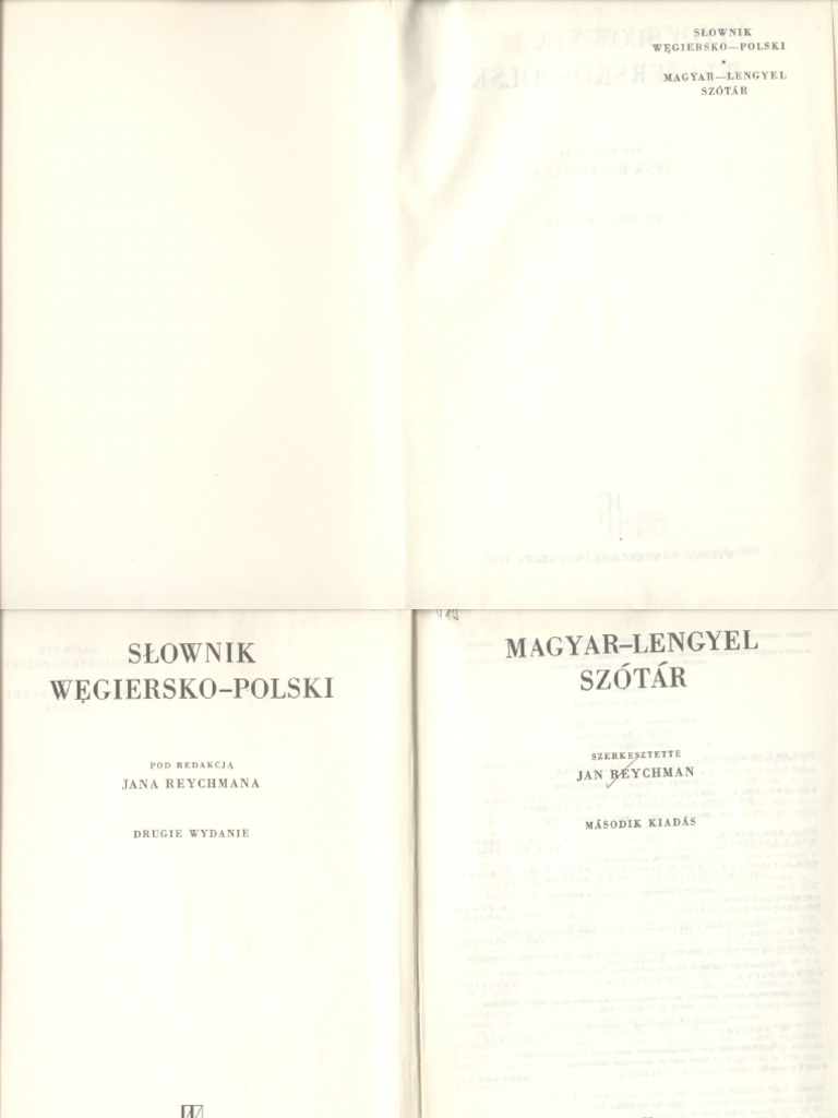 Magyar Lengyel Szótár 1980 | PDF