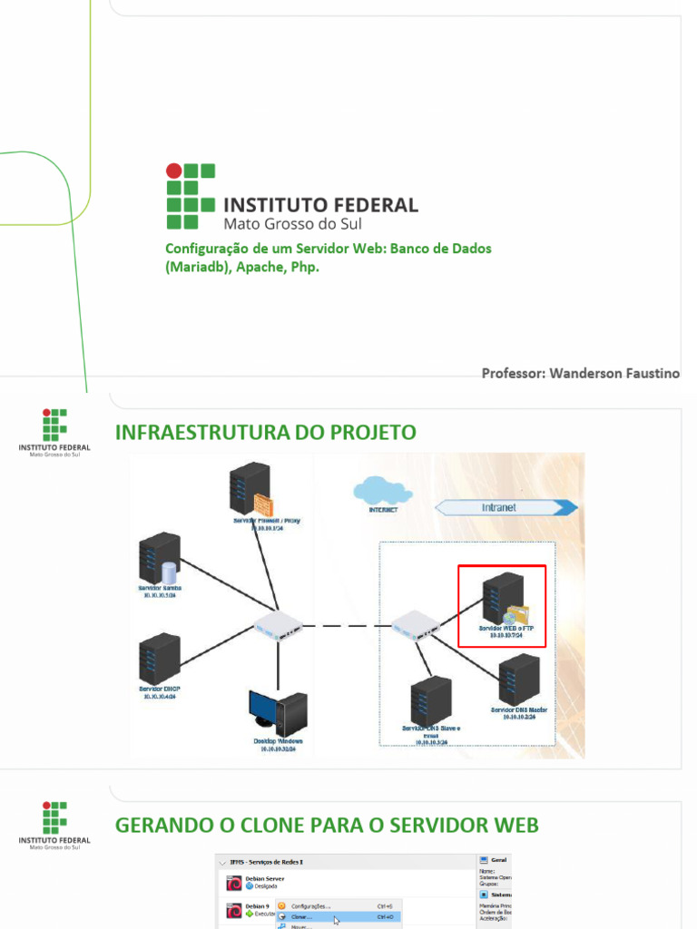 Configuração De Um Servidor Web Banco De Dados Mariadb Apache Php Pdf 