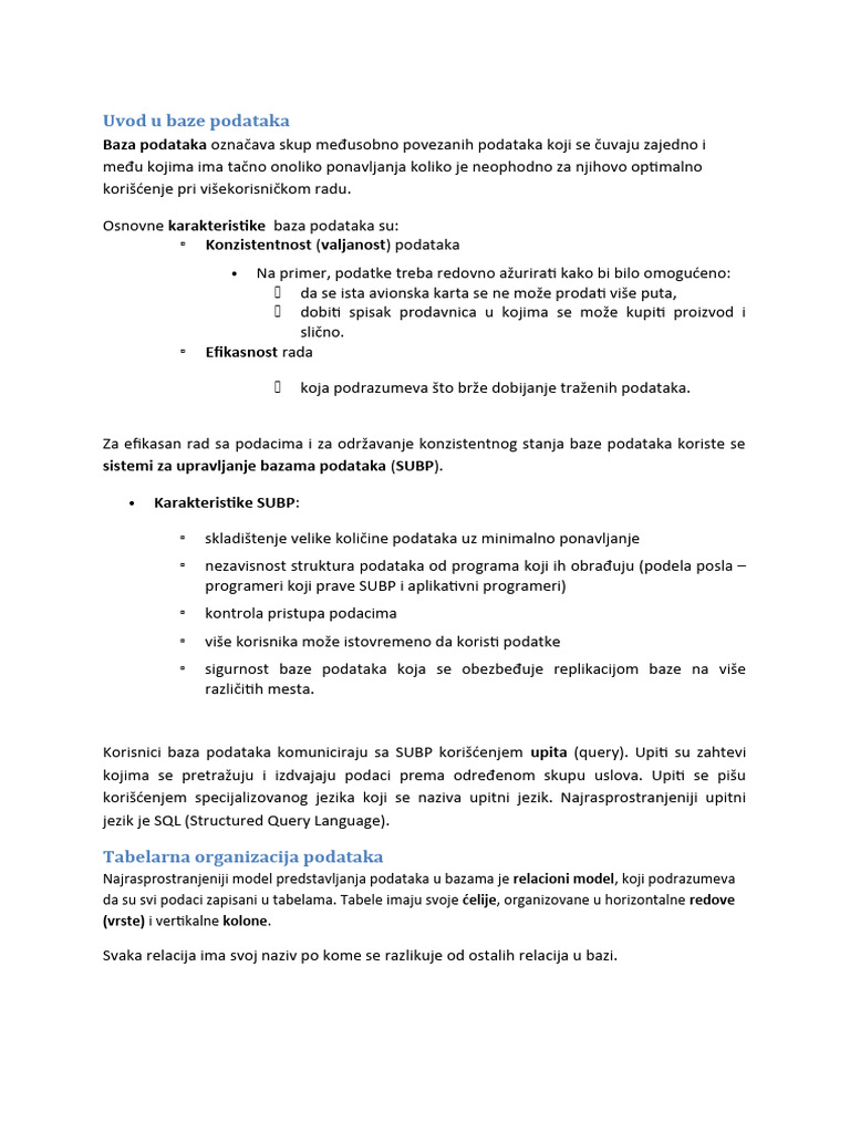 Baze Podataka | PDF