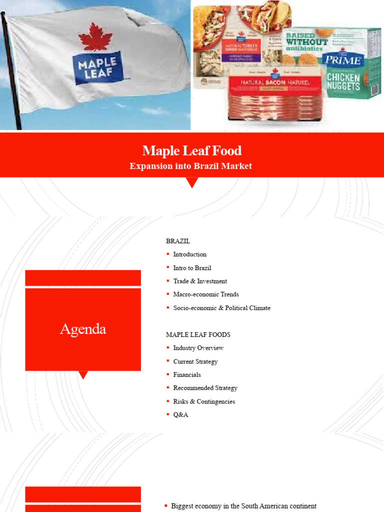 Maple Leaf Foods - Economic Analysis | PDF