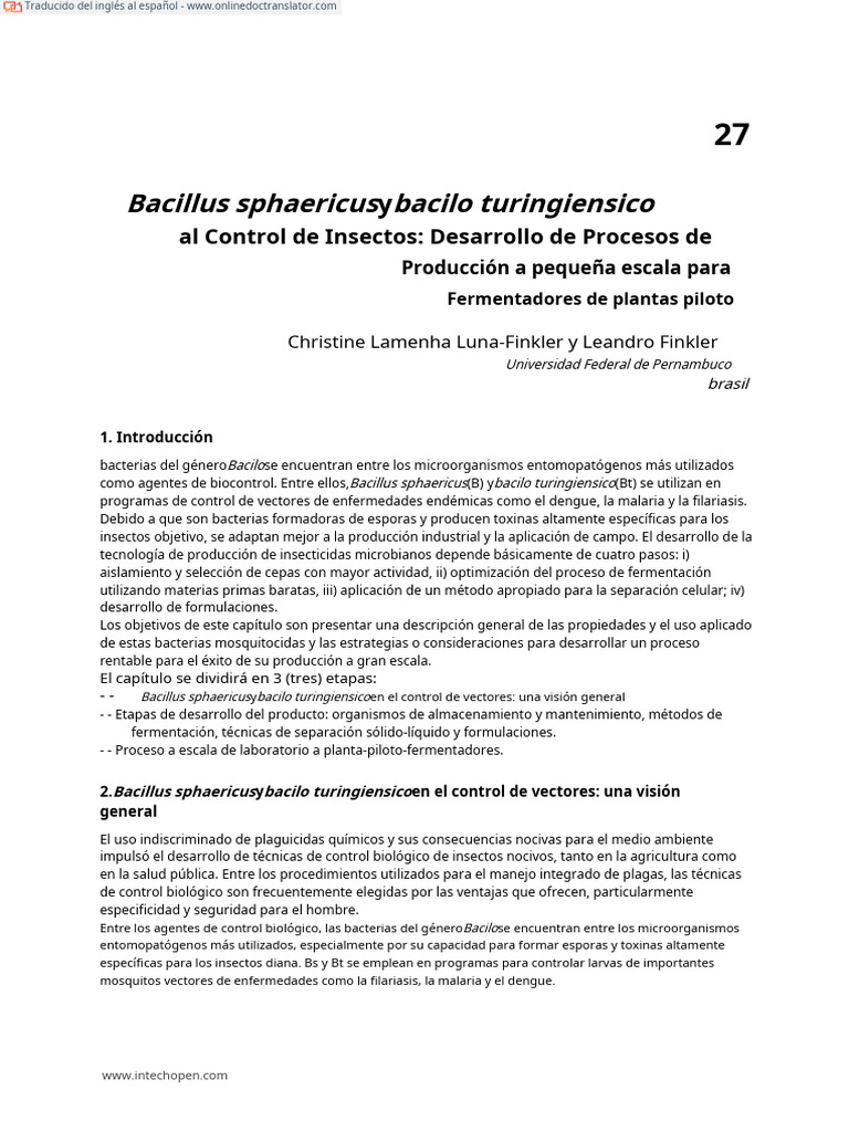 Bacillus Thuringiensis - En.es | PDF