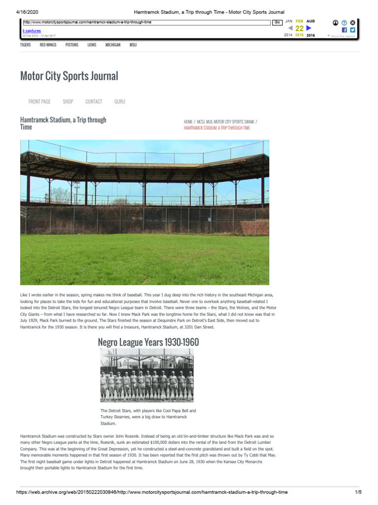 Hamtramck Stadium's Rich Legacy | PDF