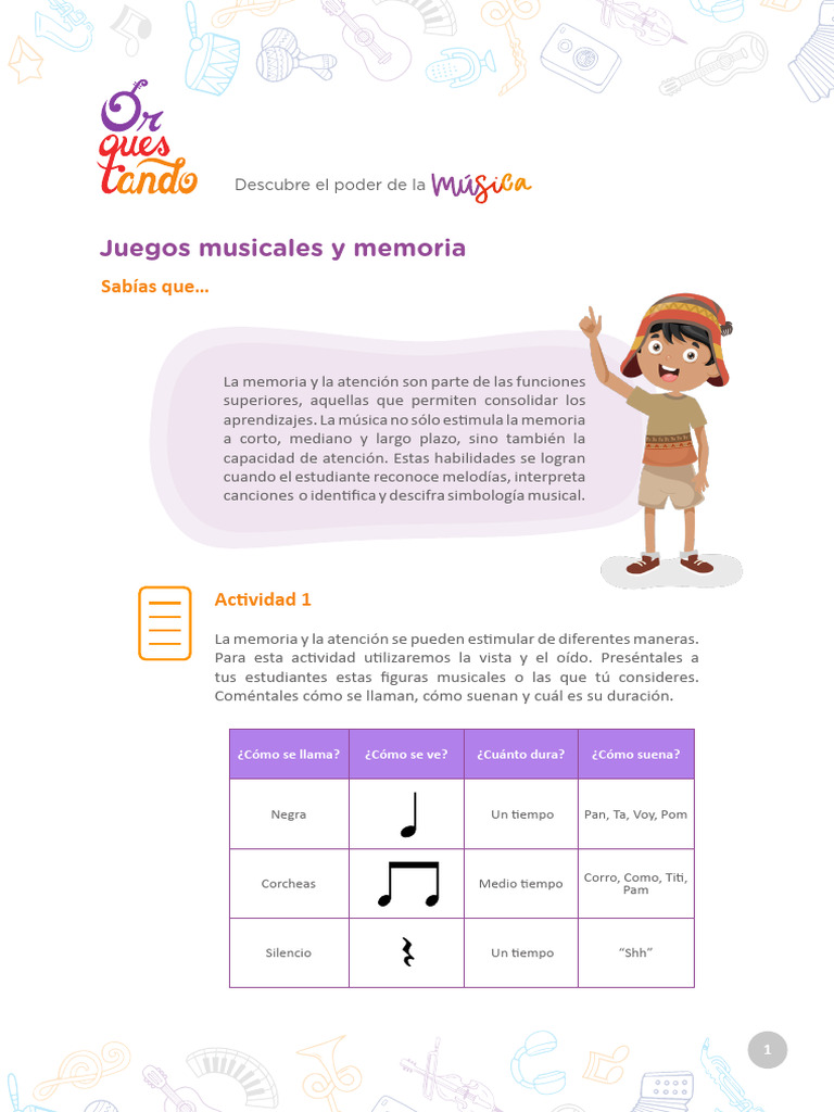 Juegos Musicales y Memoria | PDF