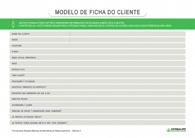 Modelo FIcha Cliente | PDF