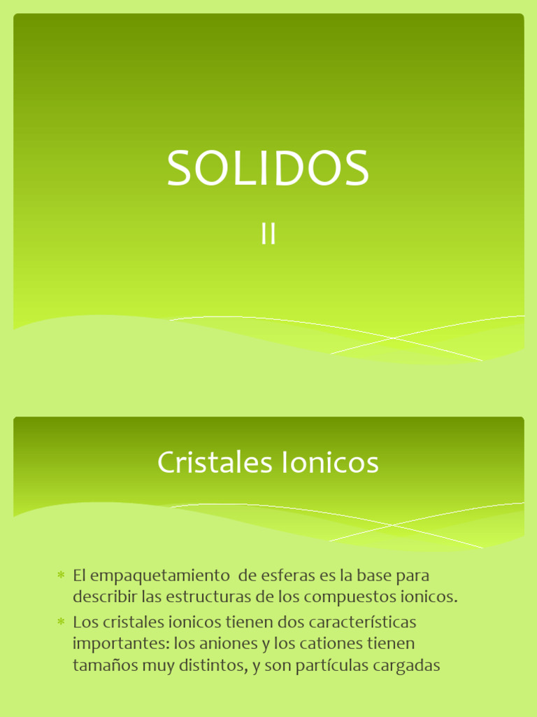 Solidos II | PDF
