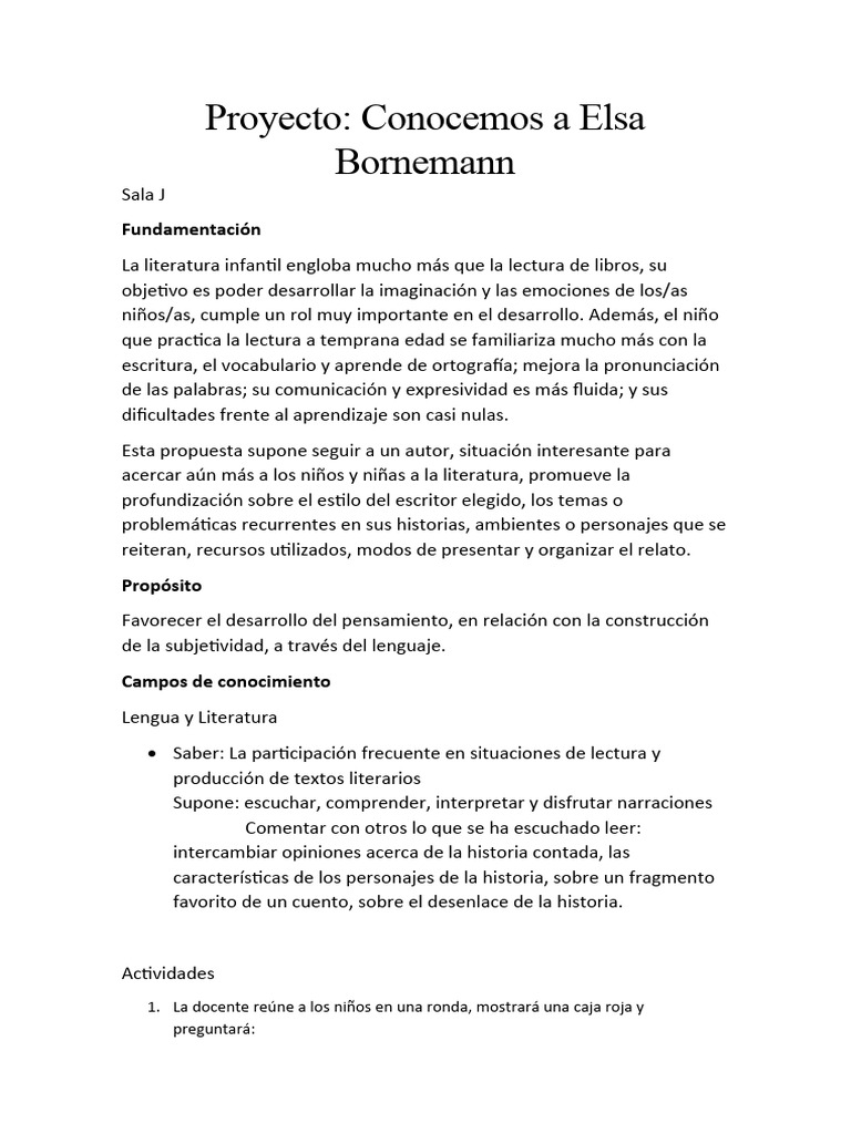 Conocemos A Elsa Bornemann | PDF