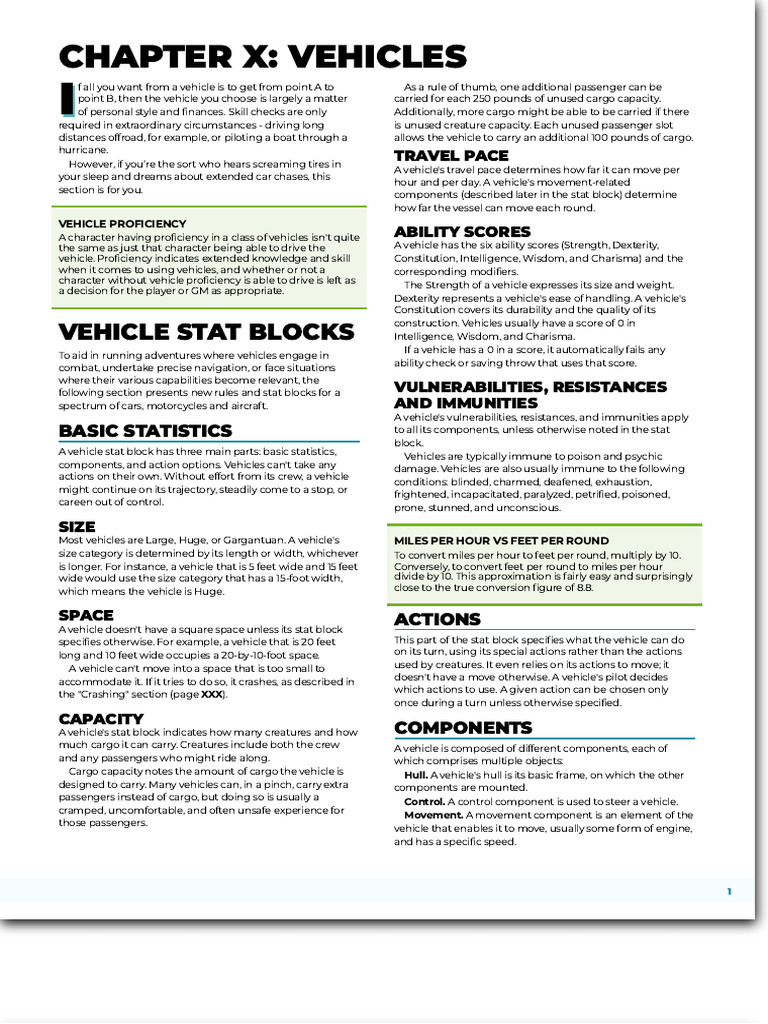 d20 Modern Conversion - Vehicles - GM Binder | PDF