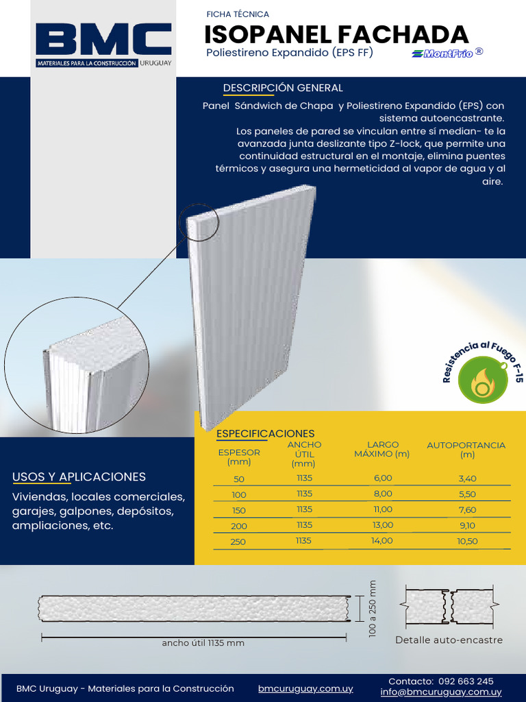 01 - Ficha Técnica. Isopanel Fachada | PDF