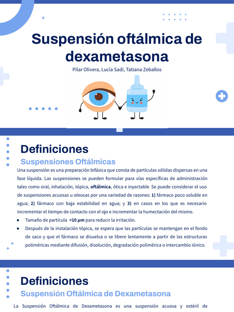 Suspensión Oftálmica de Dexametasona | PDF