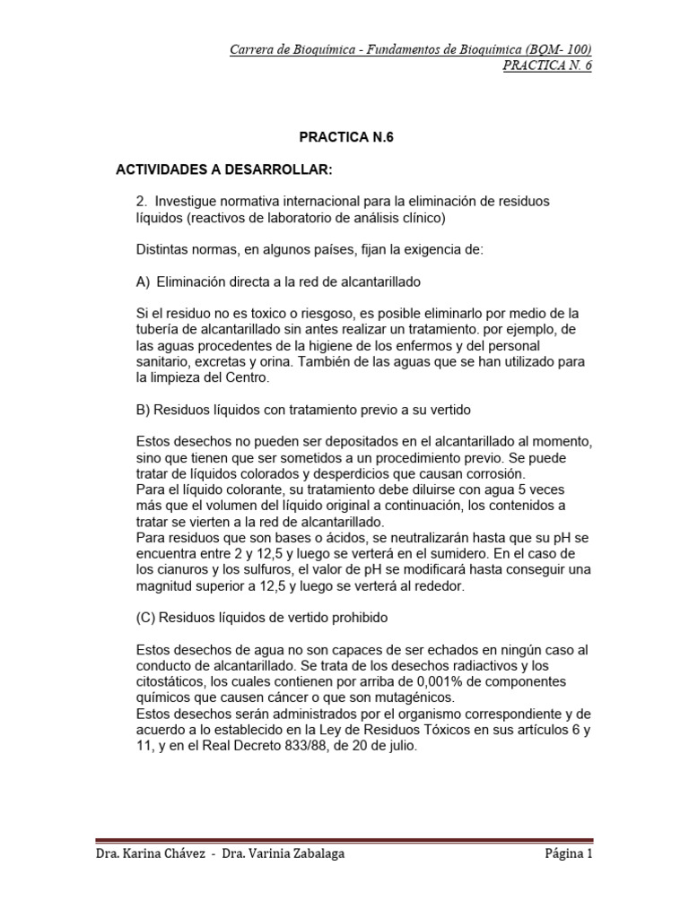 Activiades Practica N. 6 | PDF