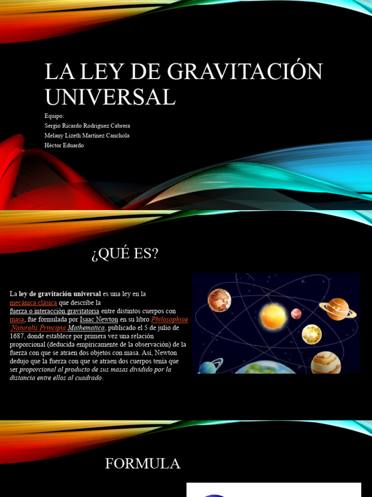 La Ley de Gravitación Universal - 043709 | PDF