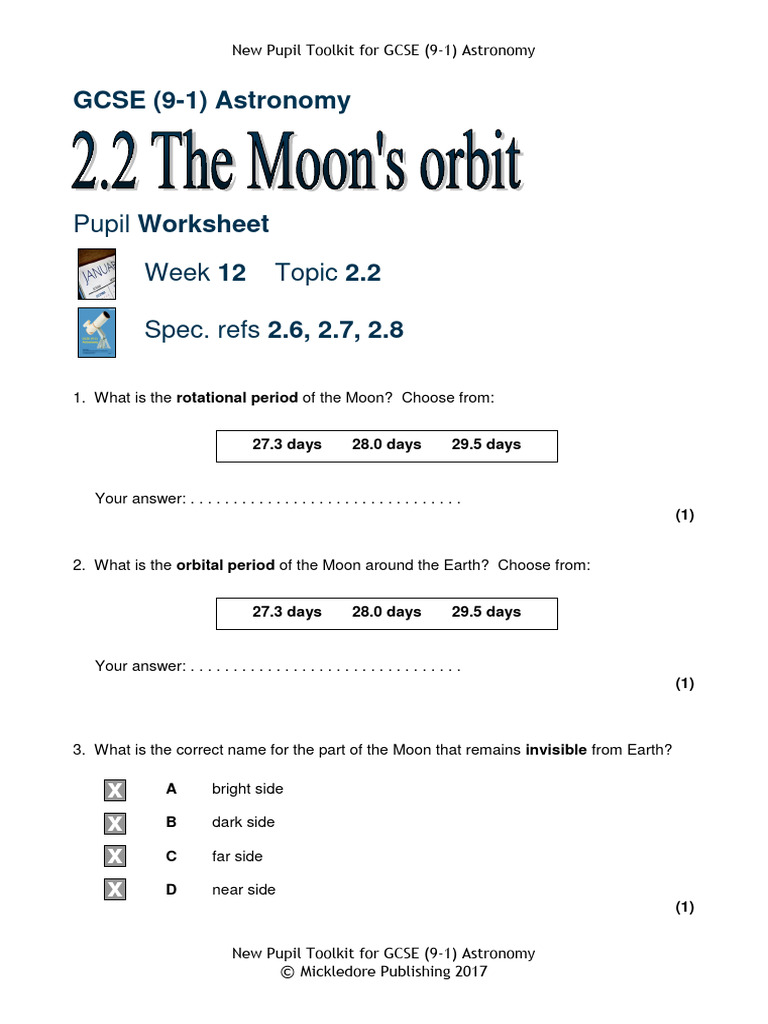2.2 The Moon - S Orbit | PDF