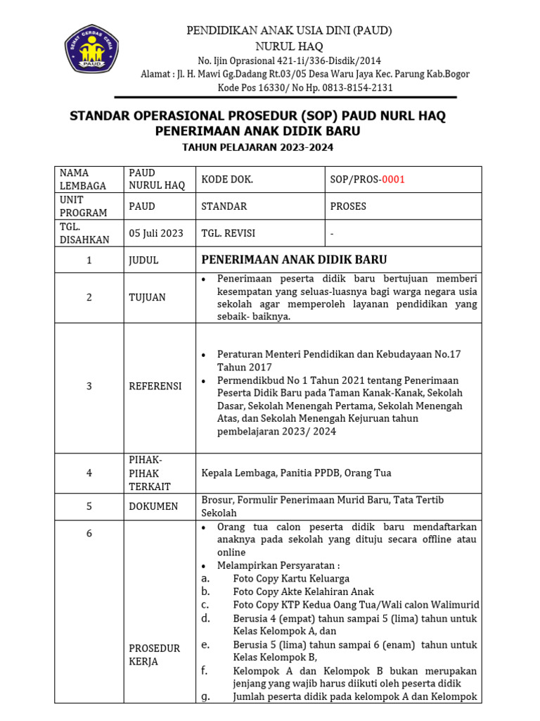 Sop PPDB | PDF | Kesehatan Holistik