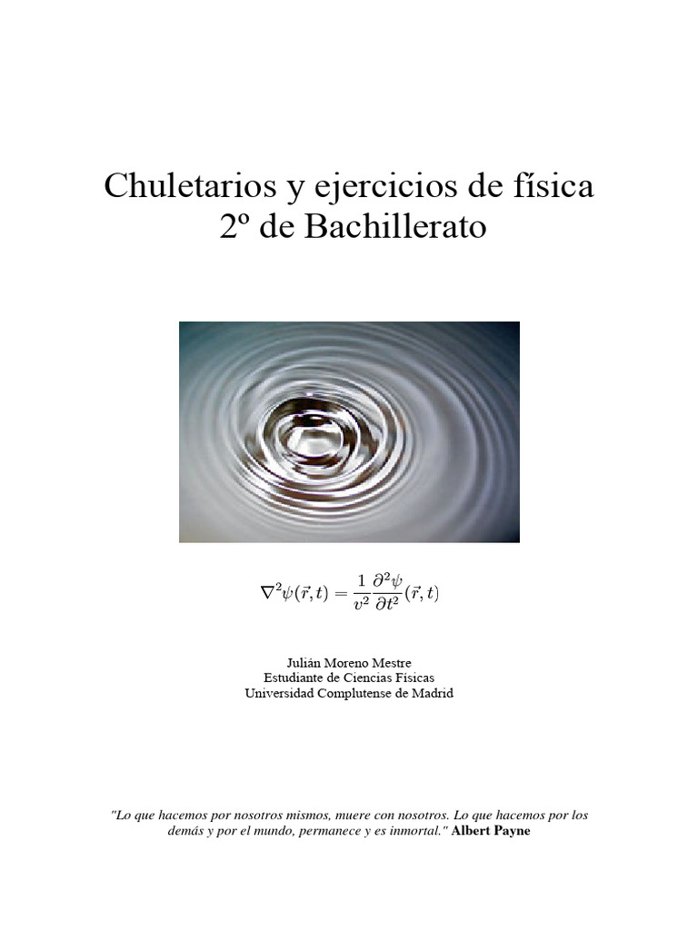 Chuletarios y Ejercicios de Fisica 2o de | PDF | Oscilación | Mecanica clasica