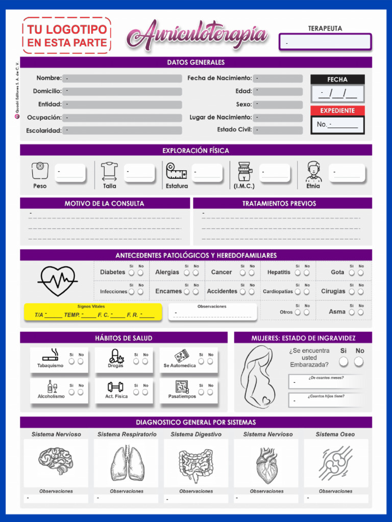 12 Historia Clínica - Auriculoterapia (3919) | PDF