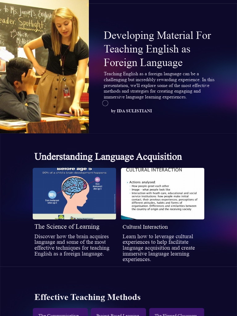 Developing Material For Teaching English As Foreign Language | PDF ...