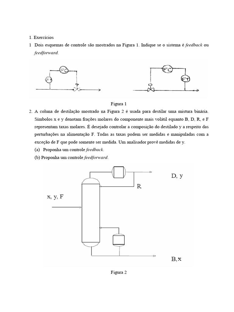 Lista 1 de Controle de Processos | PDF