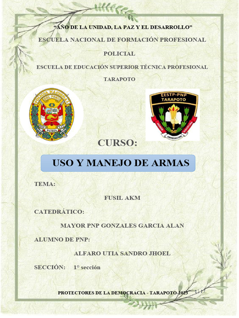 Monografia de Akm | PDF | Herramientas | Ciencia militar