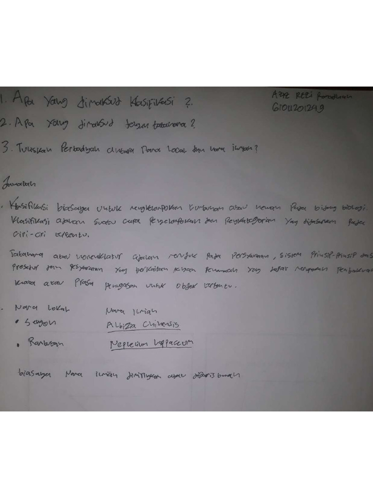 Kuis Dendrologi 1 | PDF