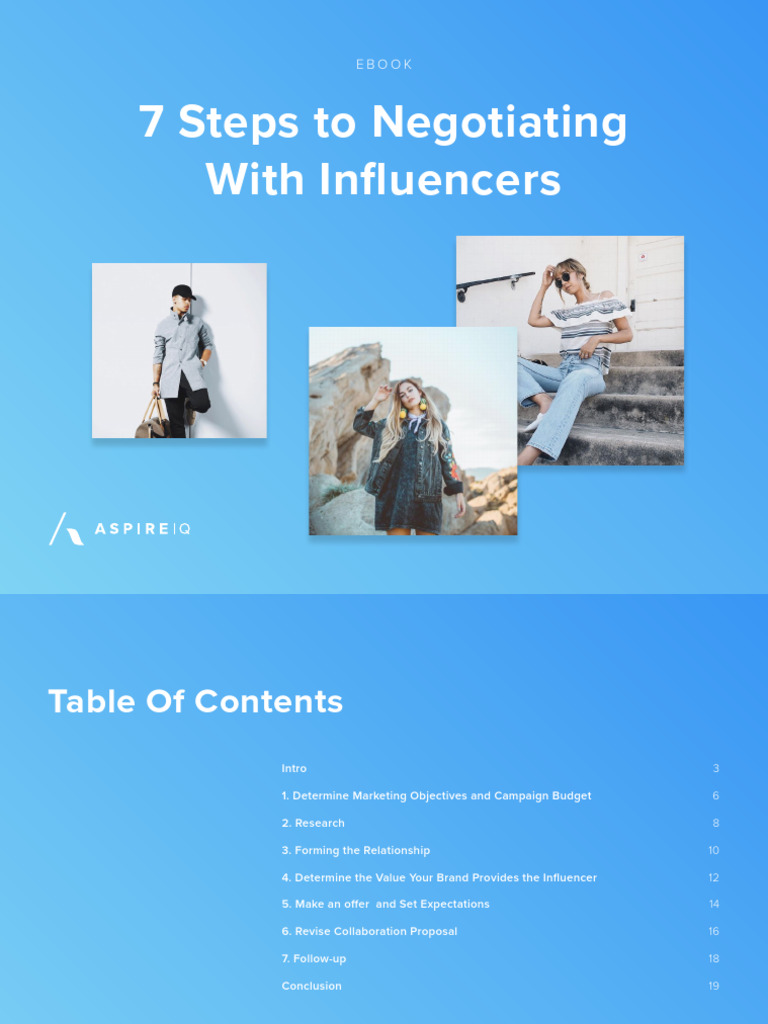 7 Steps To Negotiating With Influencers | PDF | Brand | Marketing