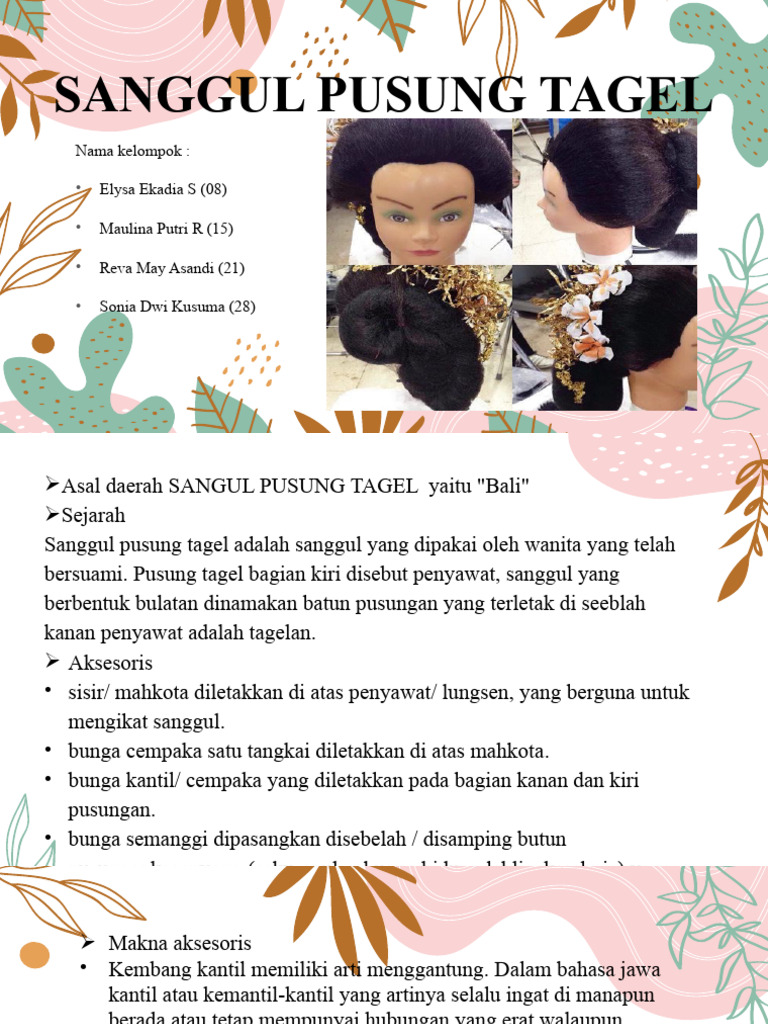 Sanggul Pusung Tagel | PDF