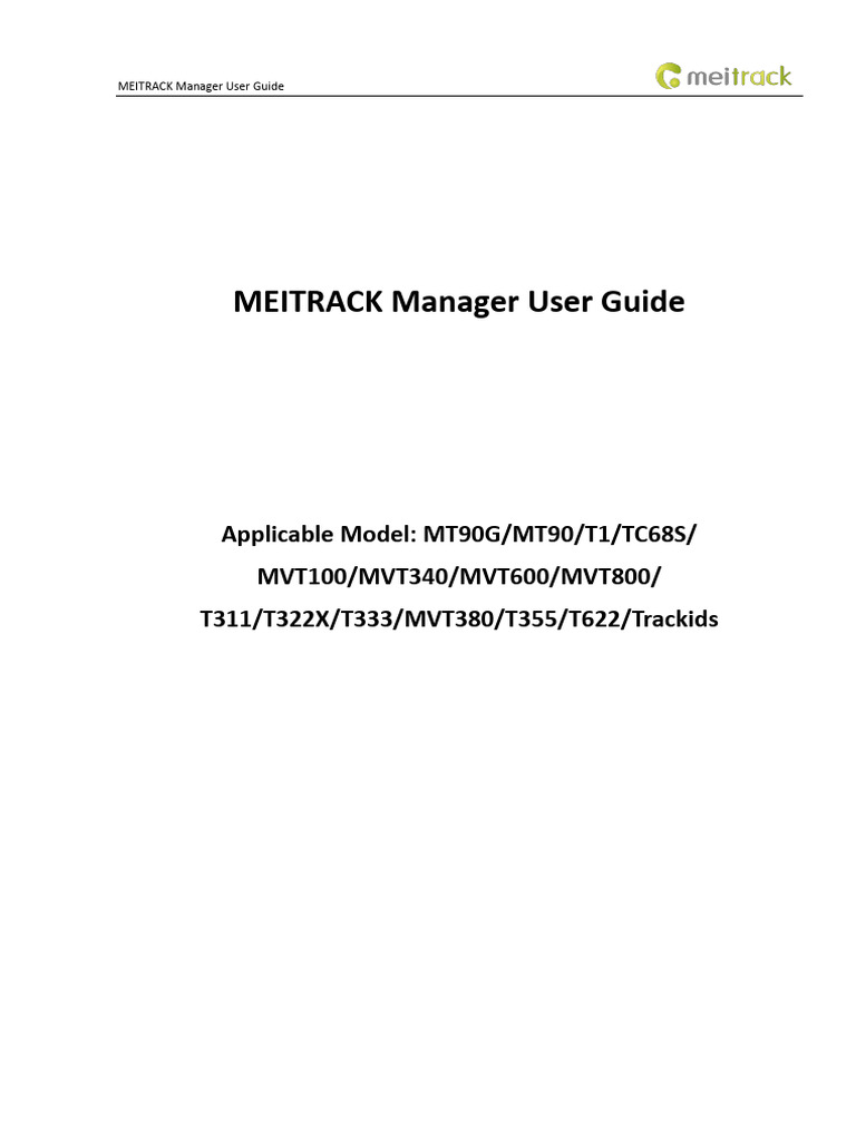 Meitrack Manager User Guide | PDF
