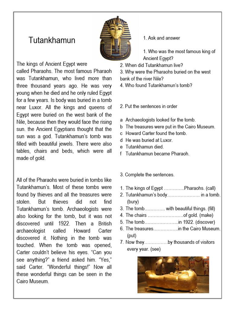 Esl King Tut 2020 | PDF