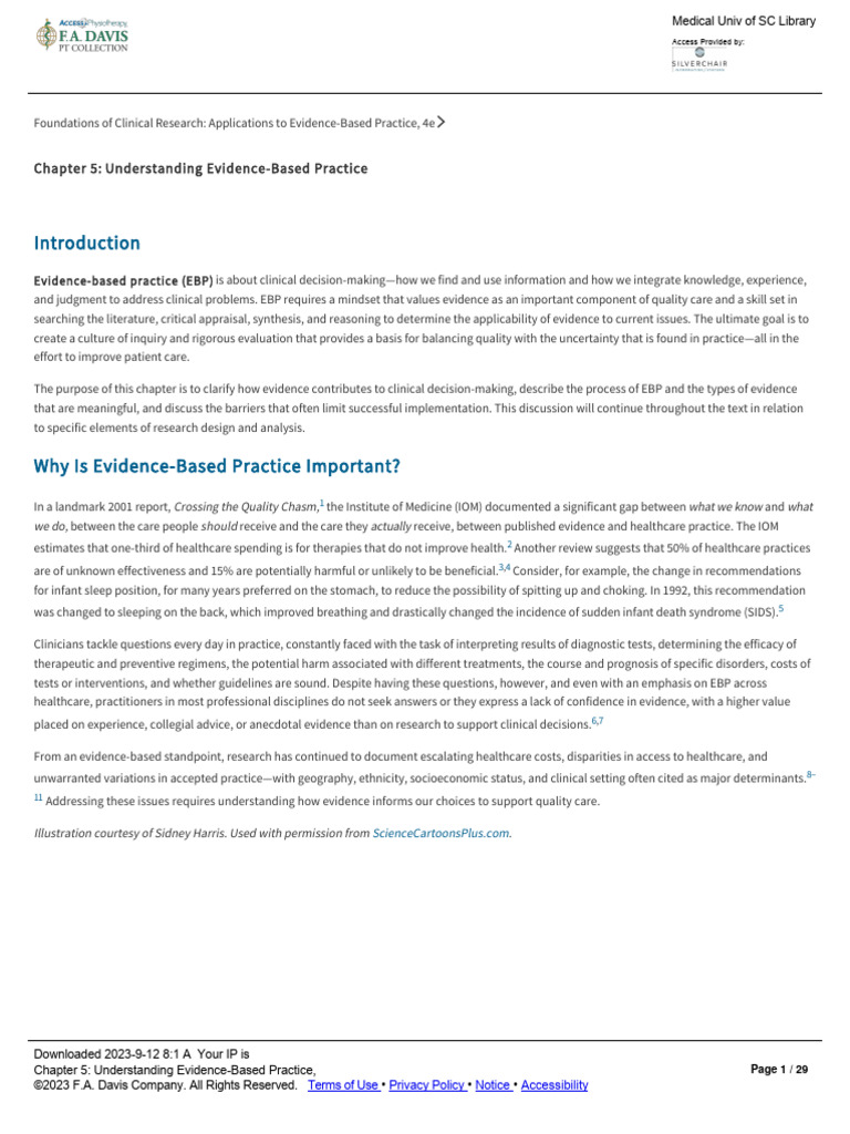 Chapter 5 - Understanding Evidence-Based Practice | PDF | Evidence Based Practice | Health Care